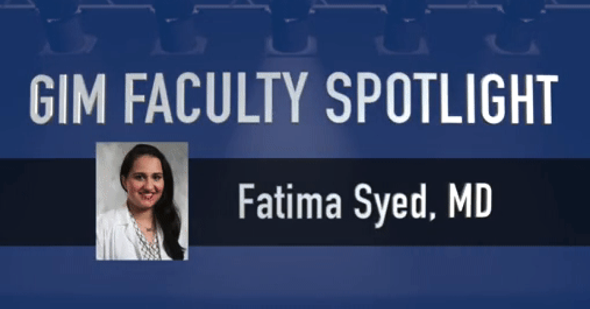 Faculty Spotlight: Fatima Syed, MD | Duke Department of Medicine Faculty Spotlight: Fatima Syed, MD | Duke Department of Medicine